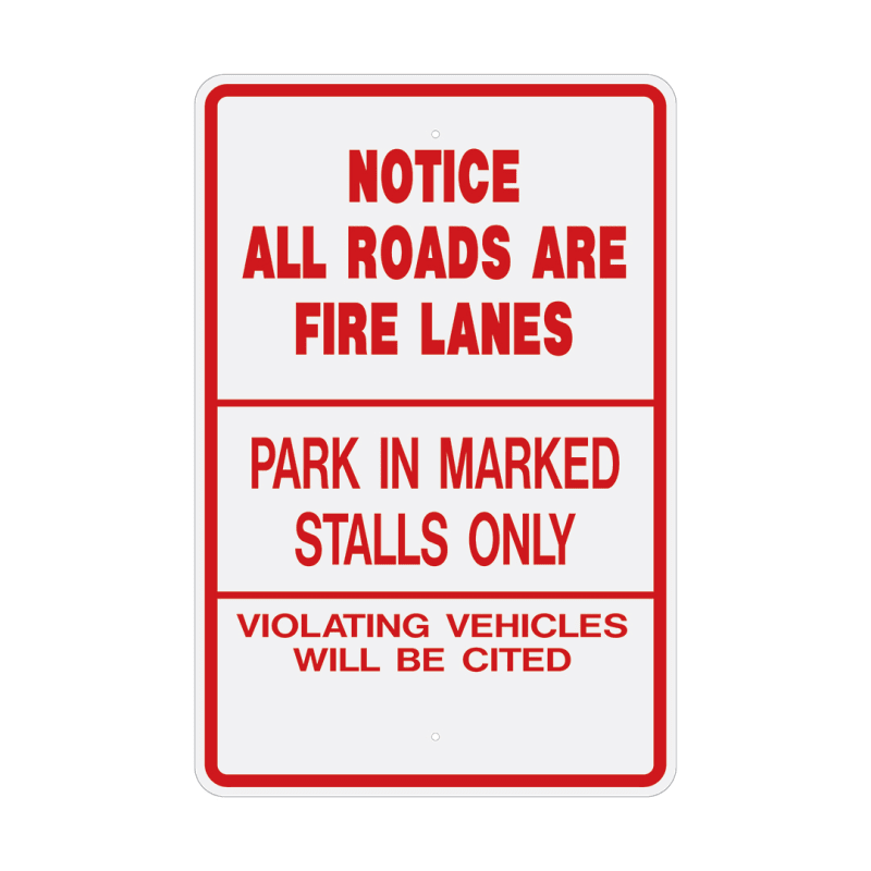 All Roads Fire Lanes Sign - 24 x 36 | Advanced Sign