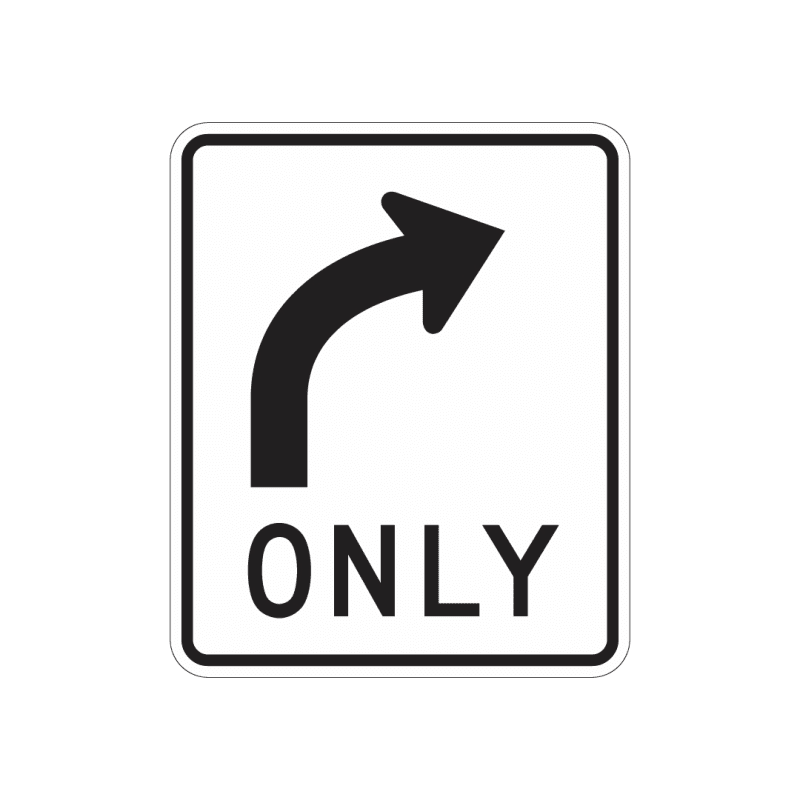Right Turn Only Sign (R3-5R) | Advanced Sign