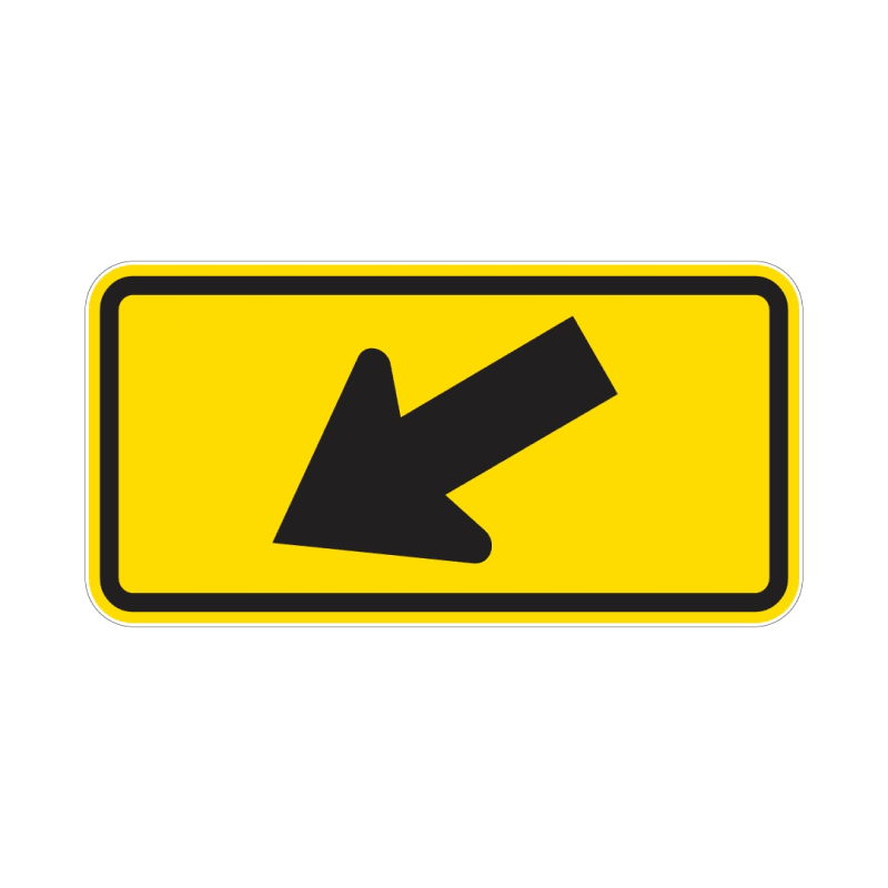 Directional Arrow Left Sign (STD HIP) (W16-7L) | Advanced Sign