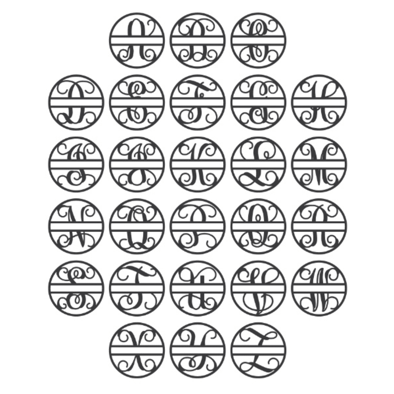 Split Name Monogram | Craftcuts.com