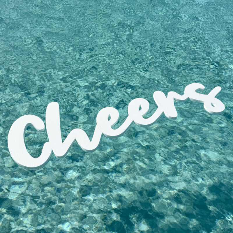 Script Cheers Floating Foam Letters | CraftCuts.com