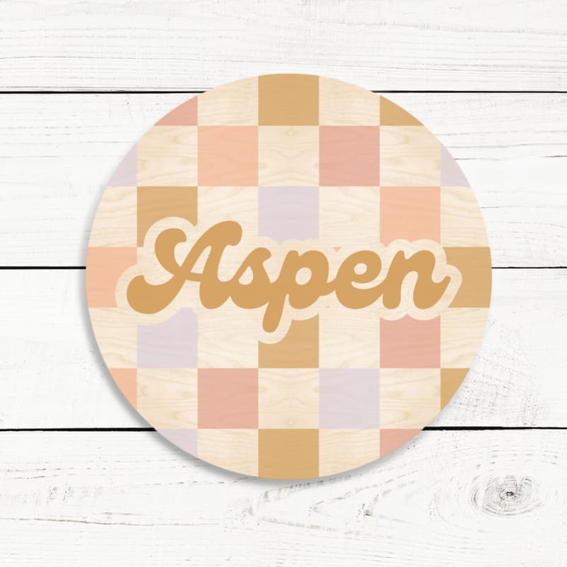 Colorful Checkered Round Sign | CraftCuts.com