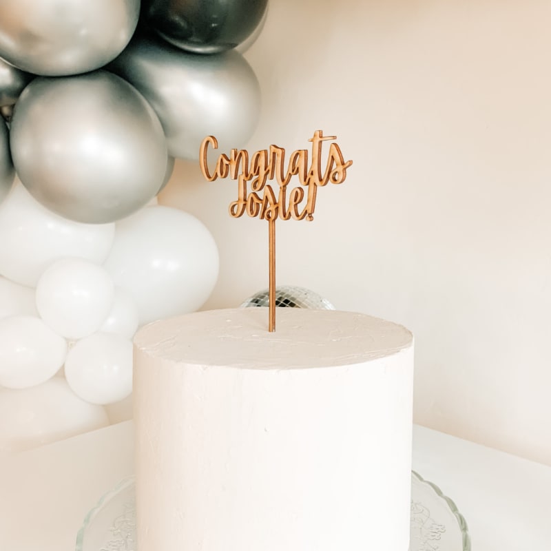 Congrats Cake Topper | CraftCuts.com