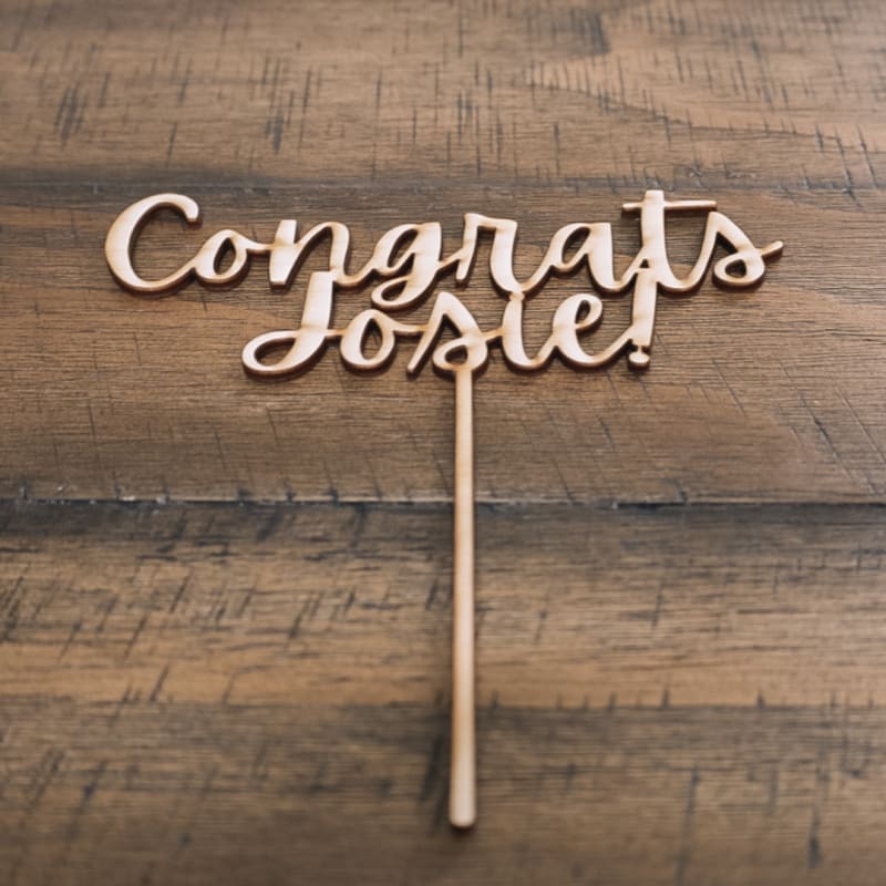 Congrats Cake Topper | CraftCuts.com