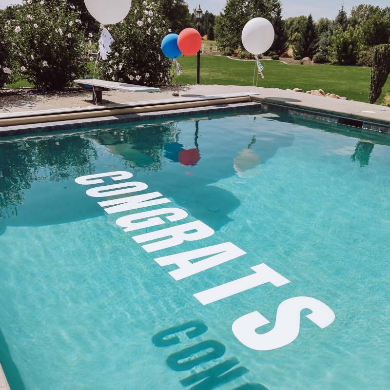 Thin Plastic Pool Letters - Custom Temporary Signs | Craftcuts.com