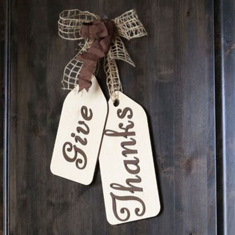 Door Tag Wreath Kit - Oversized Wooden Tags