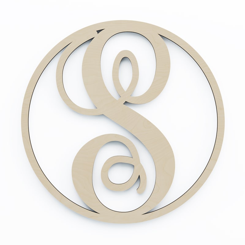 Entwine Monogram Initial - Wood Entwine Initial | Craftcuts.com