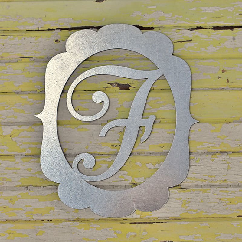 Metal Framed Monogram Letter | Craftcuts.com