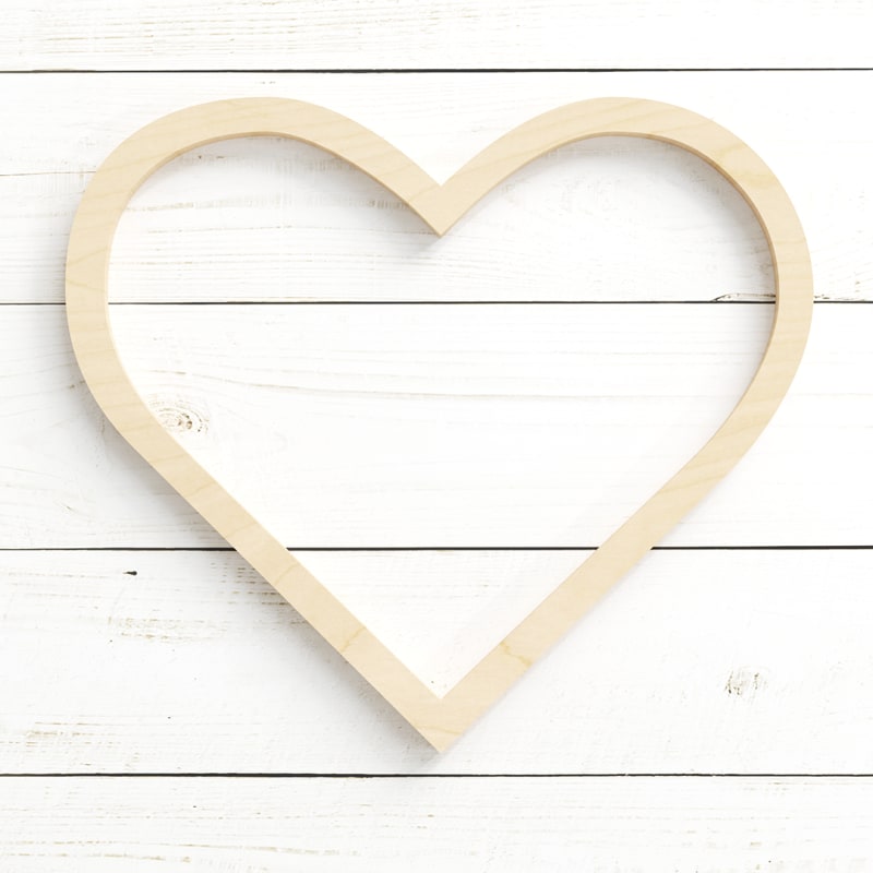 Heart Cutout Craft Shape - Any Material | CraftCuts.com