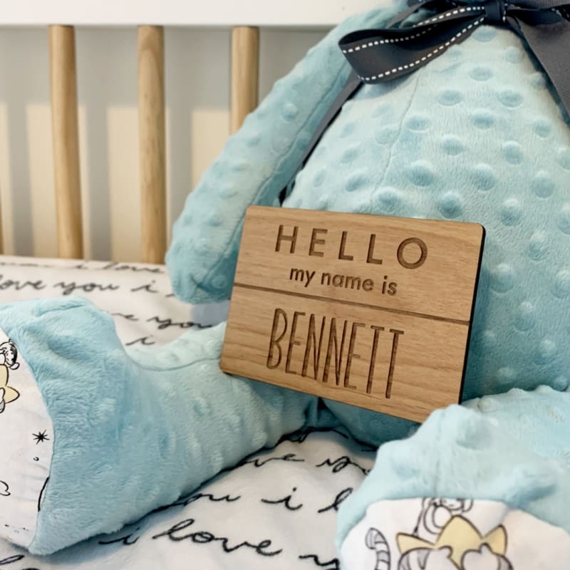 Hello My Name Is Wooden Cutout | CraftCuts.com