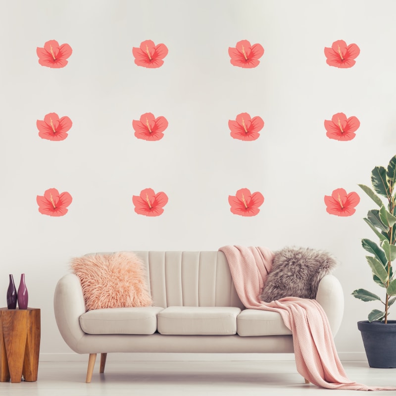 Hibiscus Wall Decals - Wall Stickers | CraftCuts.com