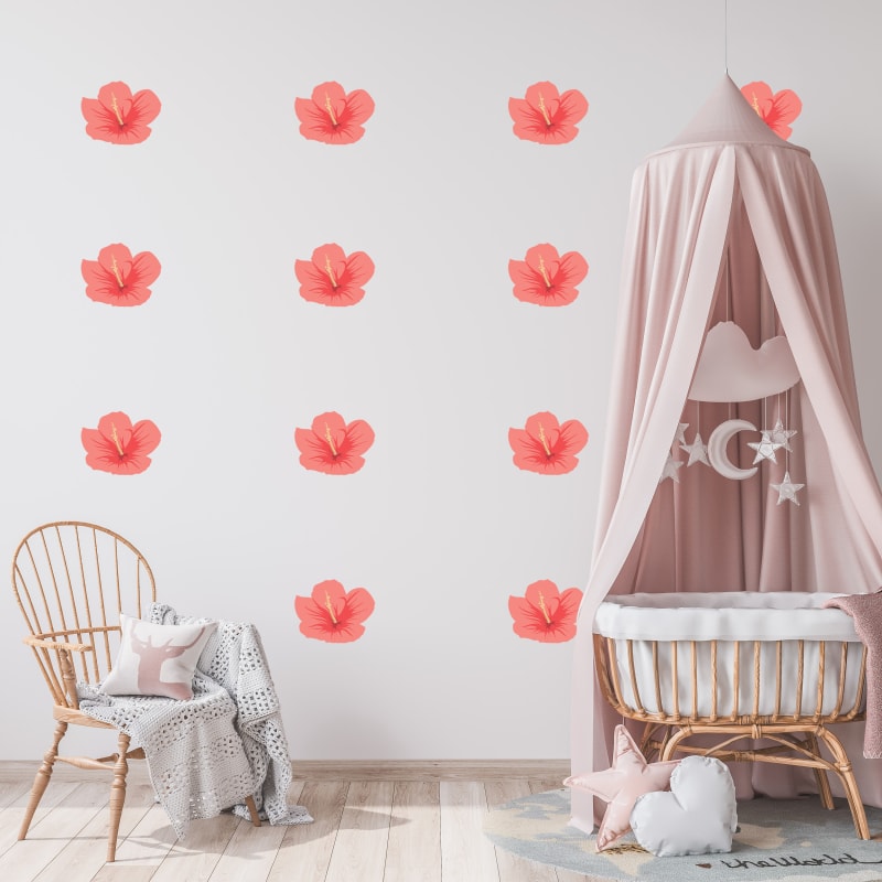 Hibiscus Wall Decals - Wall Stickers | CraftCuts.com