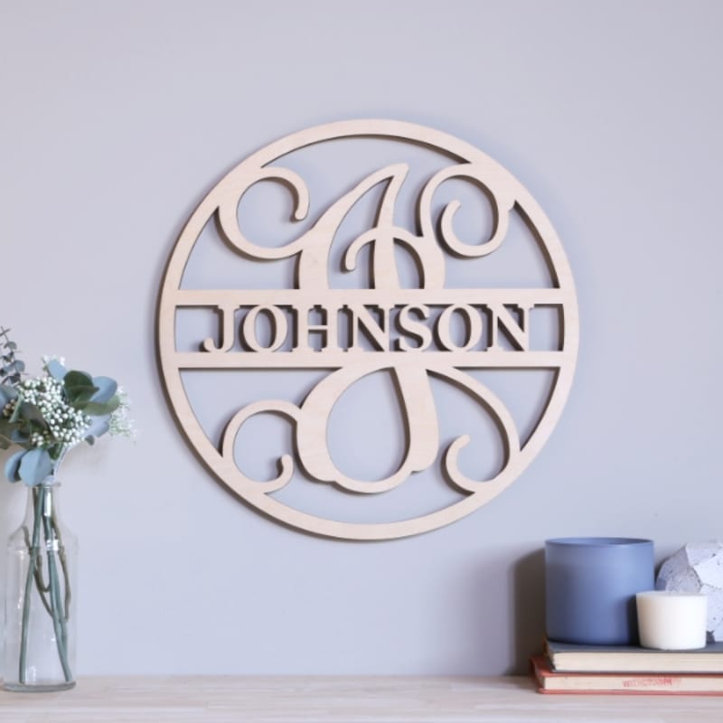 Split Name Monogram | Craftcuts.com