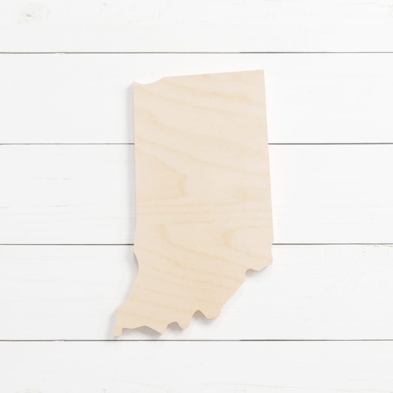 Indiana Craft Shape - Wood Cutout - Any Size | CraftCuts.com