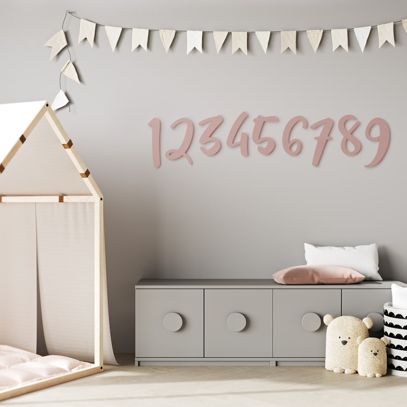 Painted Wooden Numbers - Craft Cuts