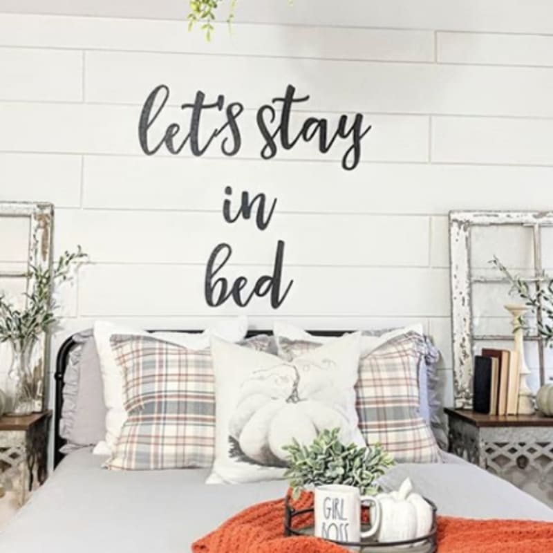 Let's Stay In Bed Wood Letters | Craftcuts.com