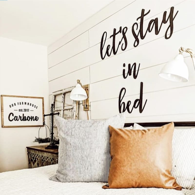Let's Stay In Bed Wood Letters | Craftcuts.com