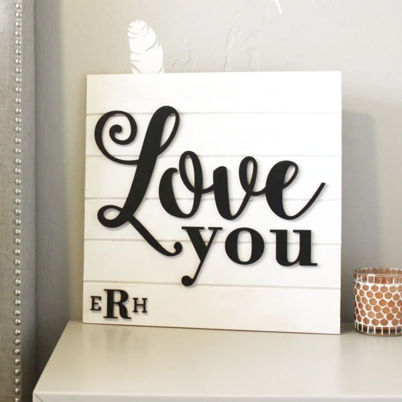 Love You Monogram Sign Kit | Craftcuts.com