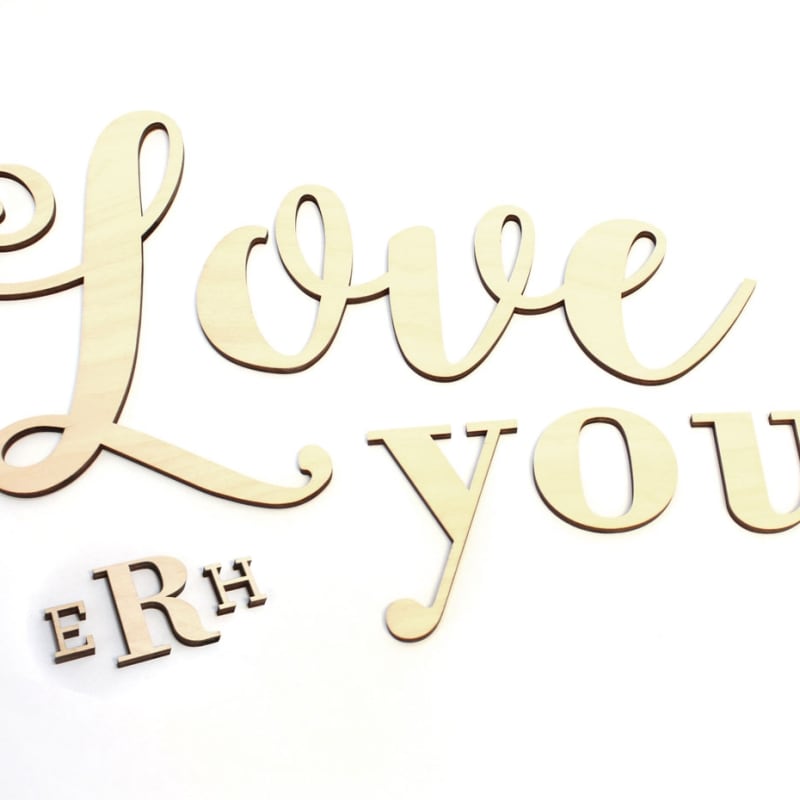 Love You Monogram Sign Kit | Craftcuts.com