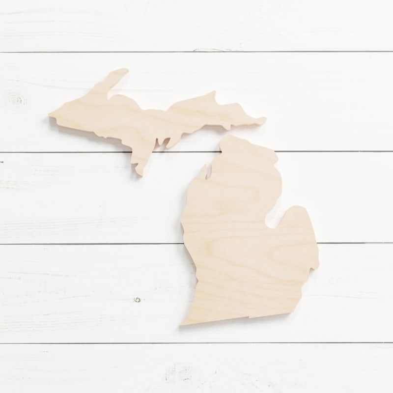 Michigan Craft Shape - Wood Cutout - Any Size | CraftCuts.com
