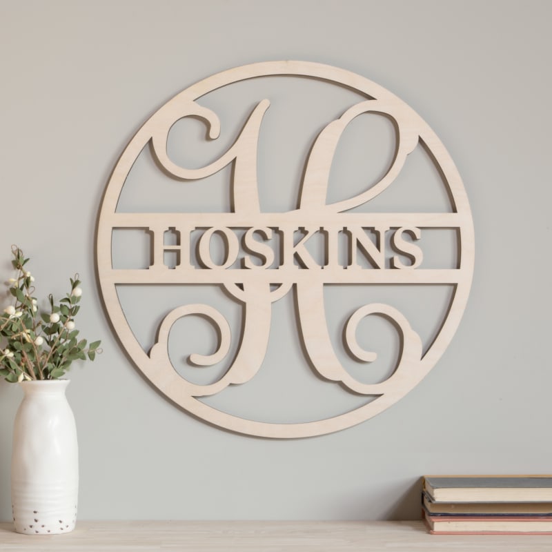 Split Name Monogram | Craftcuts.com