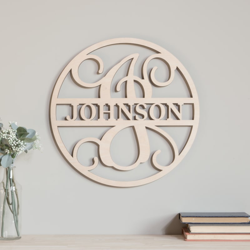 Split Name Monogram | Craftcuts.com