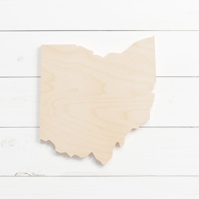 Ohio Craft Shape - Wood Cutout - Any Size | CraftCuts.com