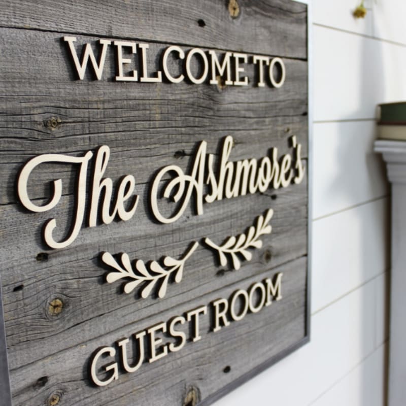 Custom Reclaimed Wood Welcome Sign | CraftCuts.com