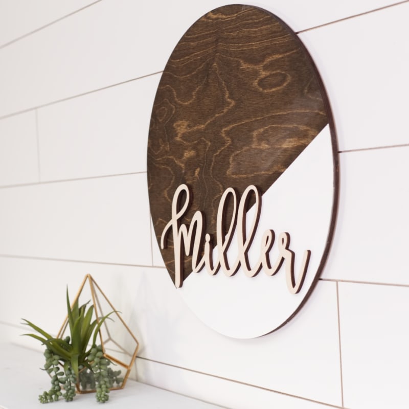 Round Family Name Sign | CraftCuts.com