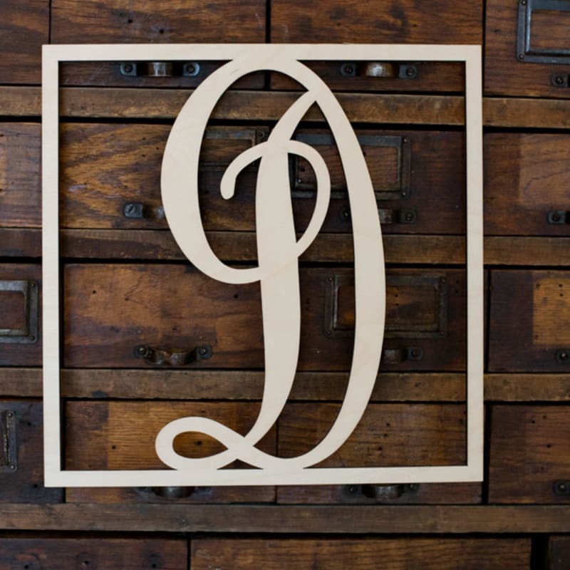 Entwine Monogram Initial - Wood Entwine Initial | Craftcuts.com