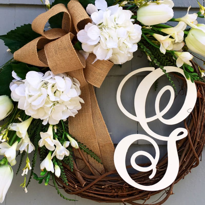 Entwine Monogram Initial - Wood Entwine Initial | Craftcuts.com
