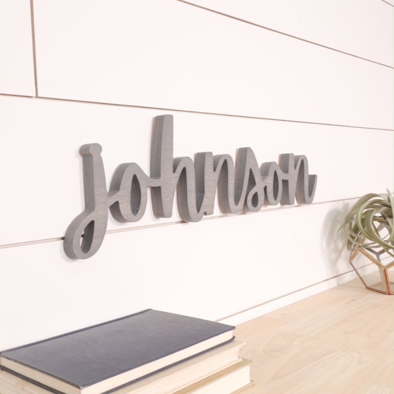 Stained Script Wood Letters | CraftCuts.com