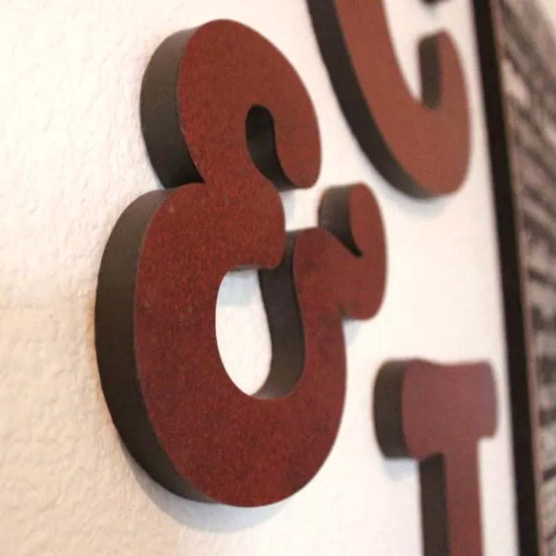 rustic letters metal