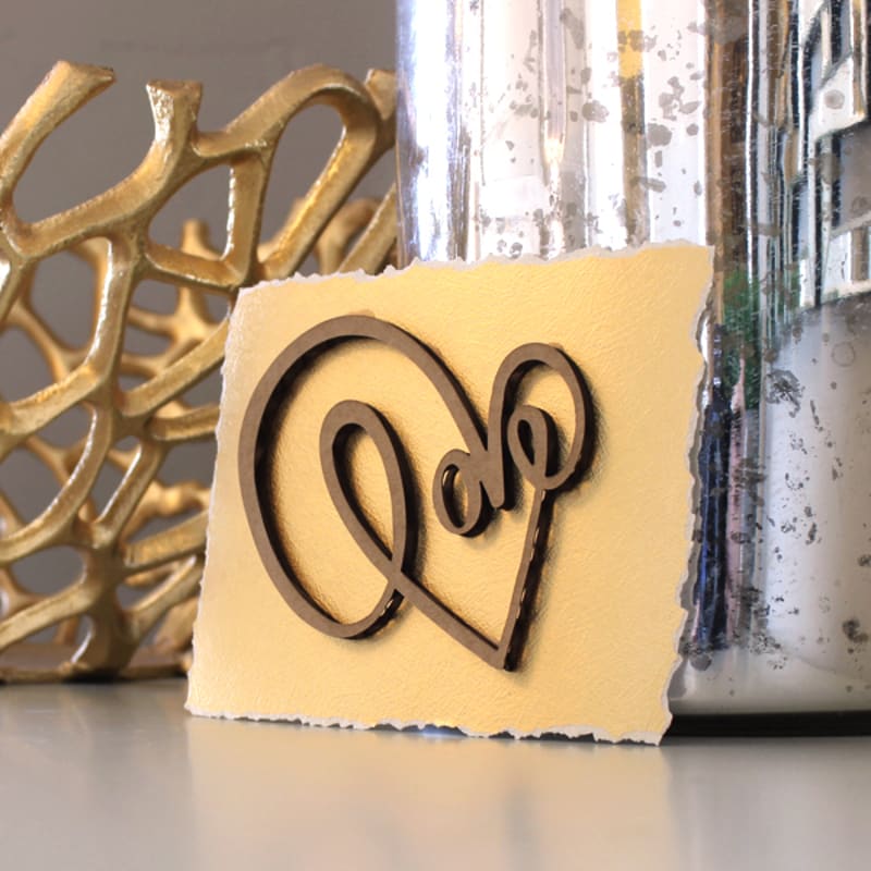 Love Script Heart Craft Shape | CraftCuts.com