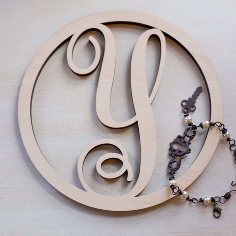 Entwine Monogram Initial - Wood Entwine Initial | Craftcuts.com