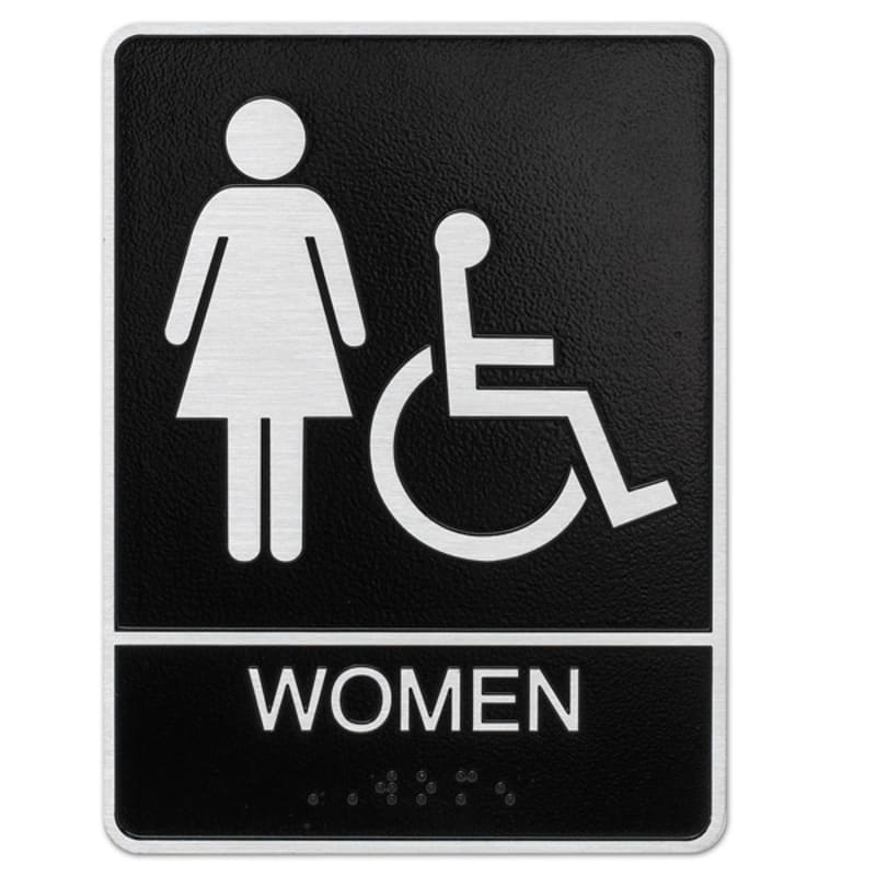 Metal Handicapped Restroom Signs - ADA | Woodland Manufacturing