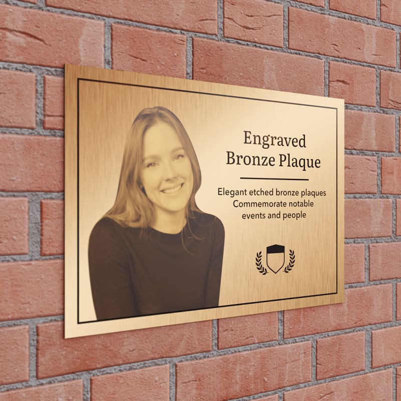 Engraved Bronze Plaque - Etched Custom | Woodland Manufacturing Engraved Bronze Plaque - Etched Custom | Woodland Manufacturing
