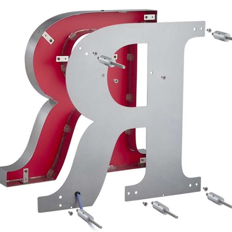 Face Lit Metal Letters - LED Lighted Signs Variety of Colors | Woodland ...