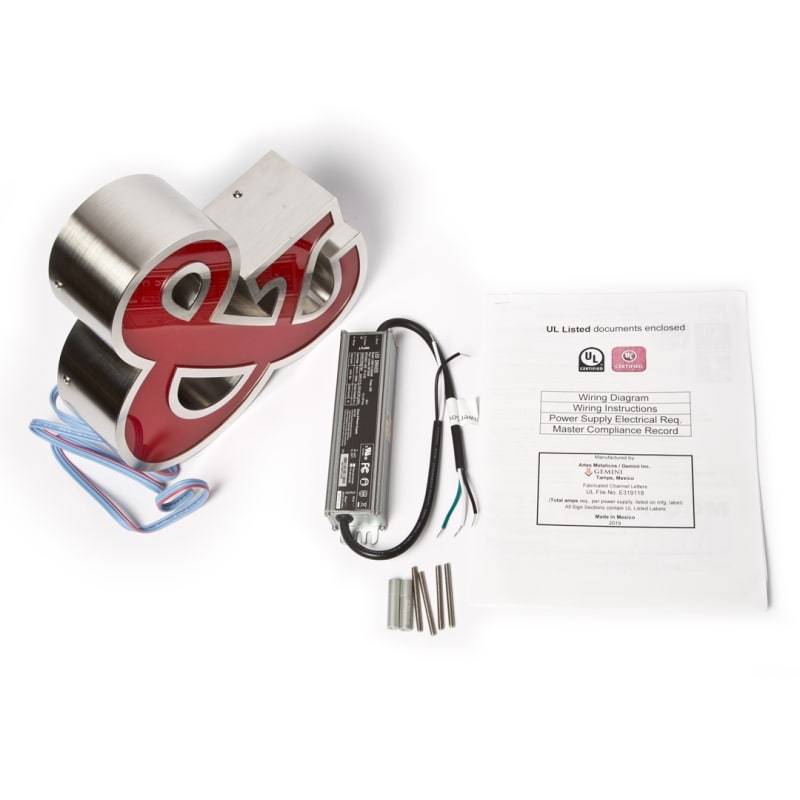 Face Lit Metal Letters - LED Lighted Signs Variety of Colors | Woodland ...