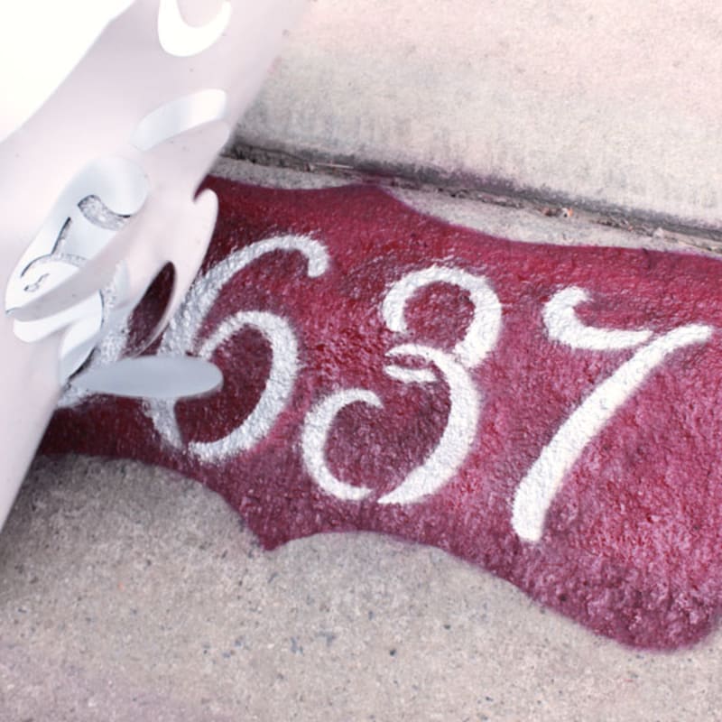Fancy Address Curb Stencils - Unique Curb Stencils | Woodland Manufacturing
