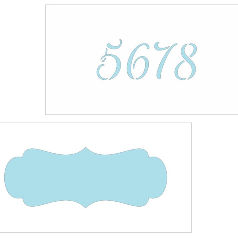 Fancy Address Curb Stencils - Unique Curb Stencils | Woodland Manufacturing