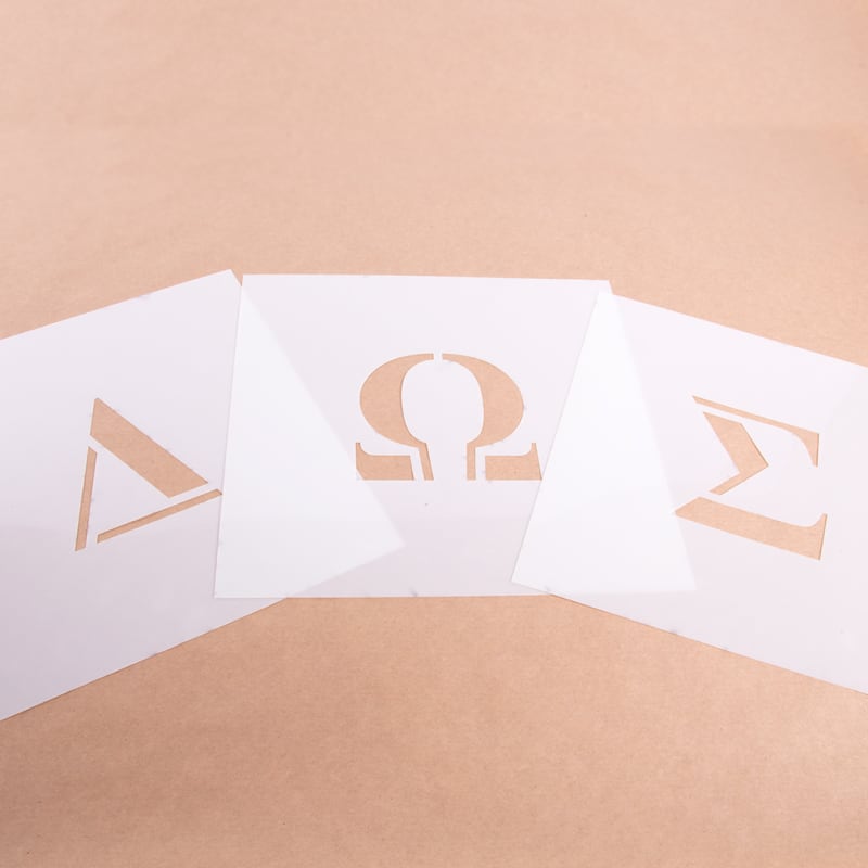 Greek Stencils - Greek Letter Stencils | Woodlandmanufacturing.com