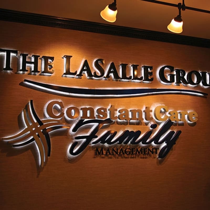 Halo Lit Metal Letters - LED Lighted Signs - Serif | Woodland Manufacturing