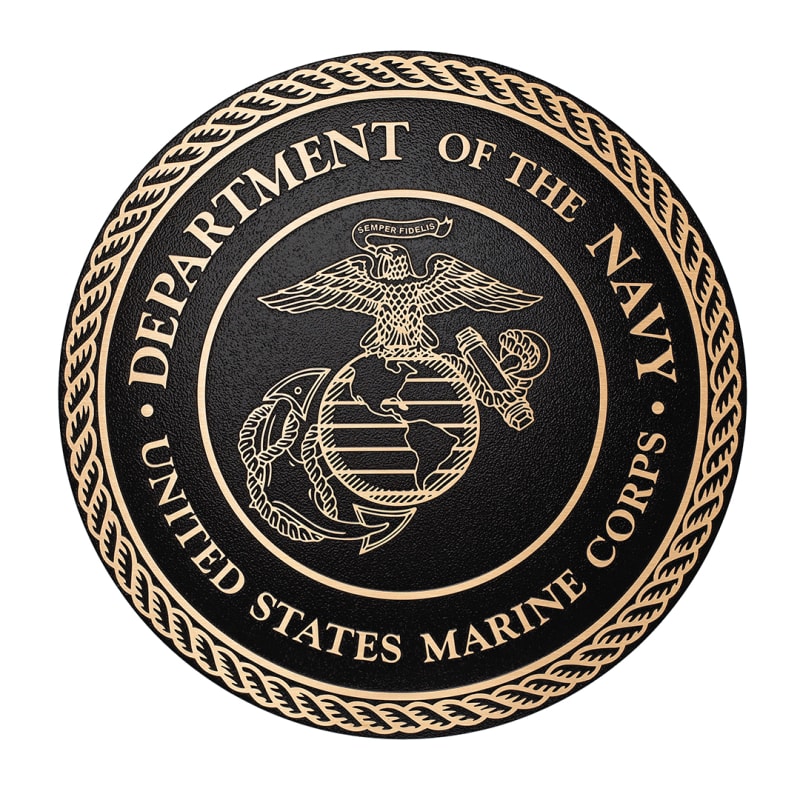 Marine Corps Plaque Metal Seal | Woodland Mfg