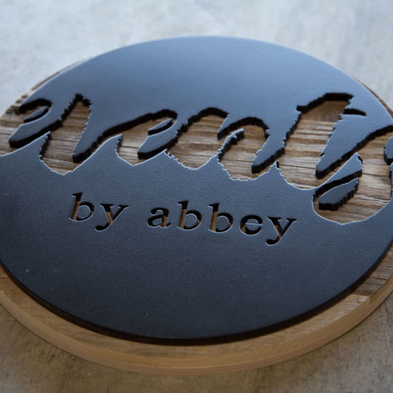 Rustic Metal Wood Sign - Reclaimed Wood - Custom | Woodland Manufacturing