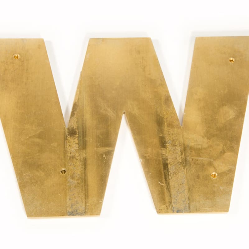 Polished Brass Letters Solid Gold In Any Font Woodland Manufacturing