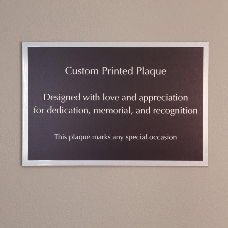 Printed Silver Plaque | Woodland Manufacturing