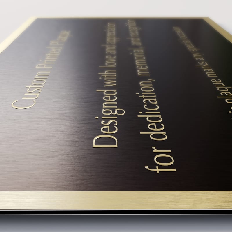 Printed Gold Plaque | Woodland Mfg