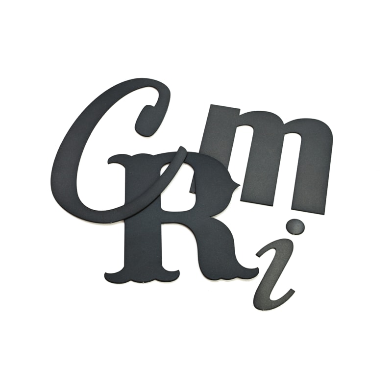 Charcoal Metal Letters - Custom in Any Font | Woodland Manufacturing