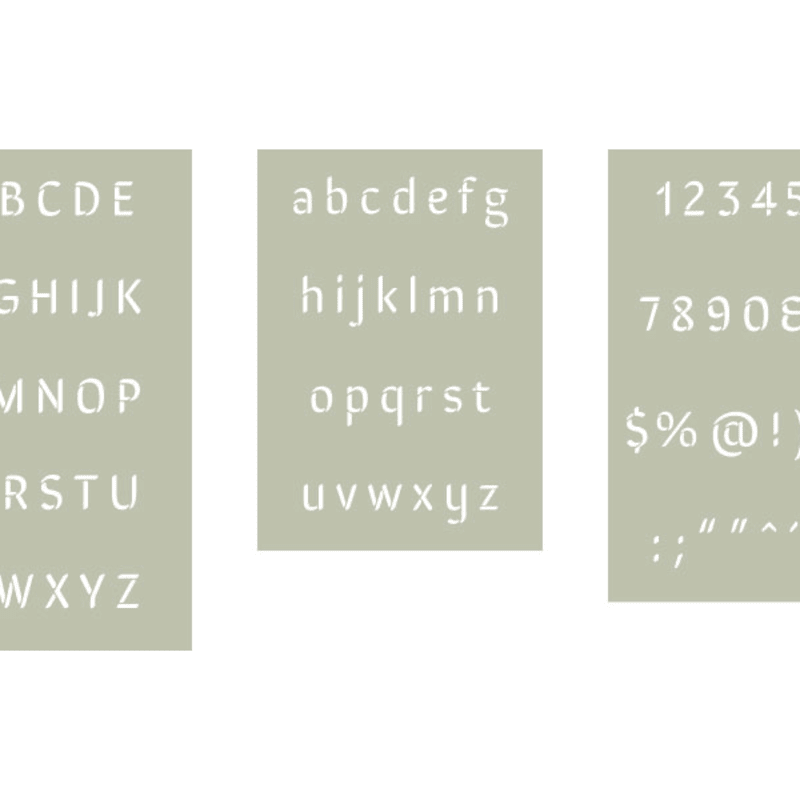 lower case stencil
